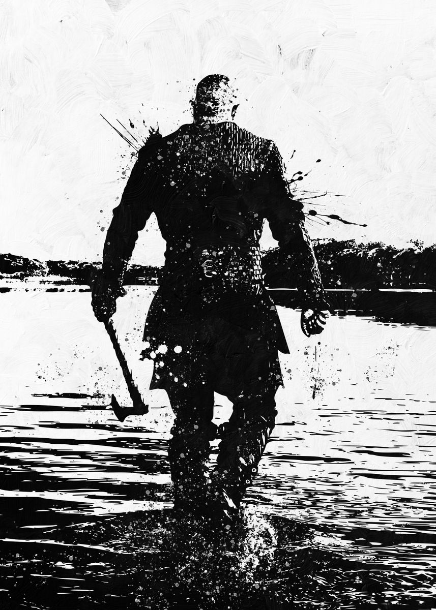 'Vikings Ragnar Lothbrok' Poster, picture, metal print, paint by ...