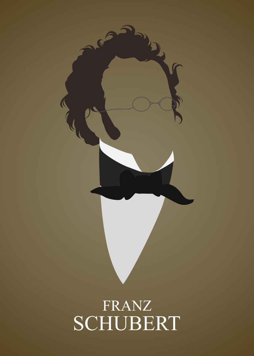 'Franz Schubert' Poster, picture, metal print, paint by Wahyu Aji ...