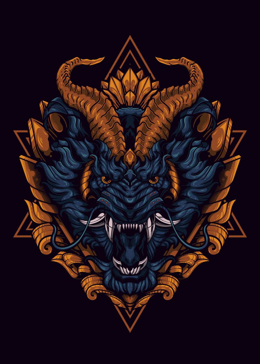 'DRAGON TIGER' Poster, picture, metal print, paint by Tegar Pangestu ...