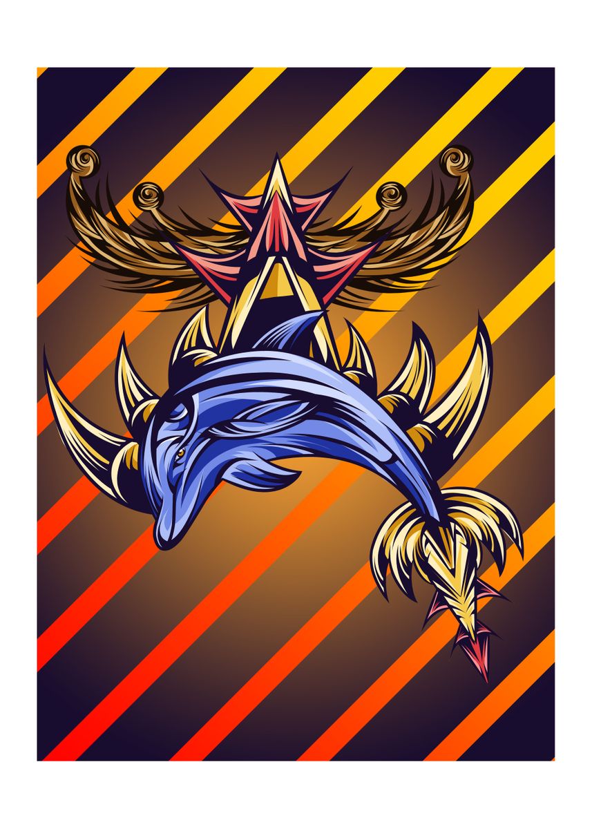 'Dolphin' Poster by San Creative | Displate