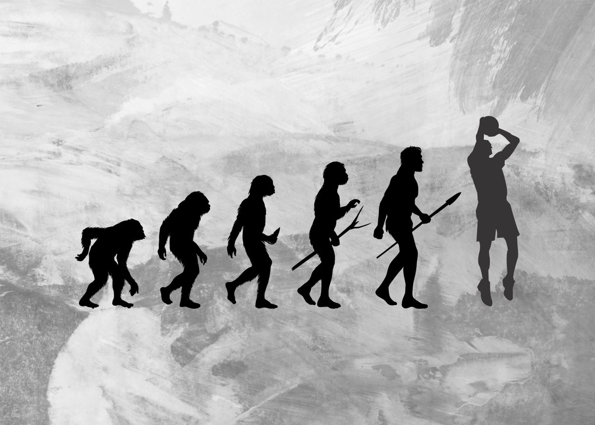 'evolution of basketball' Poster by Exclusive posters Displate | Displate
