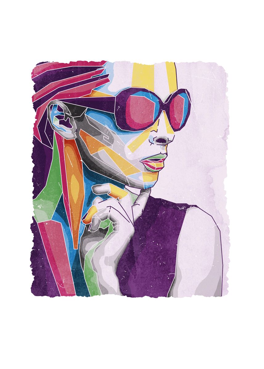 'Colorful abstract woman' Poster, picture, metal print, paint by ...