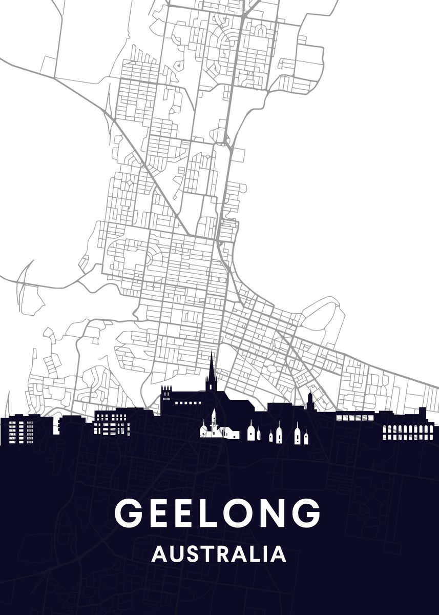 'Geelong VIC Australia ' Poster, picture, metal print, paint by Urrutia ...