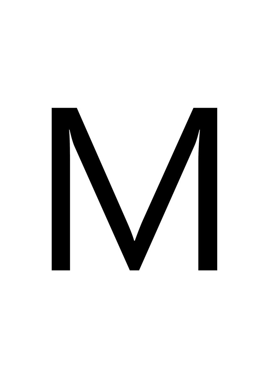 'M' Poster by Number Nine | Displate