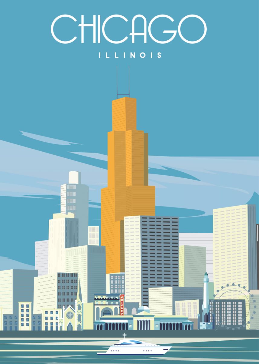 'Chicago' Poster by Caravan Studio | Displate