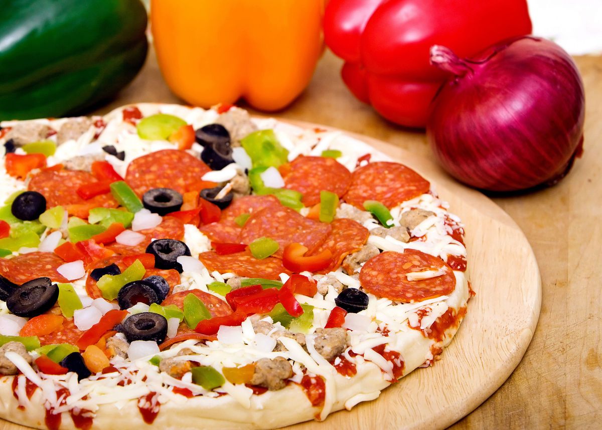 'Pizza landscape' Poster by Stefan Merz | Displate