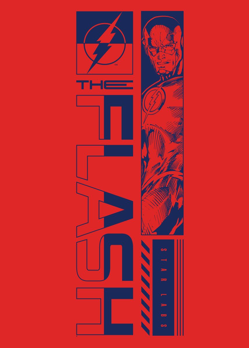 'Red Superspeed' Poster, picture, metal print, paint by DC Comics ...