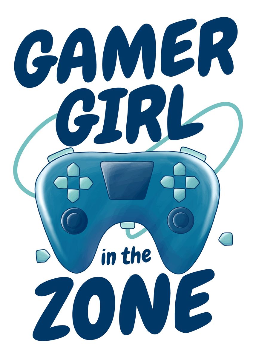 'Gamer Girl in the Zone' Poster, picture, metal print, paint by Max ...