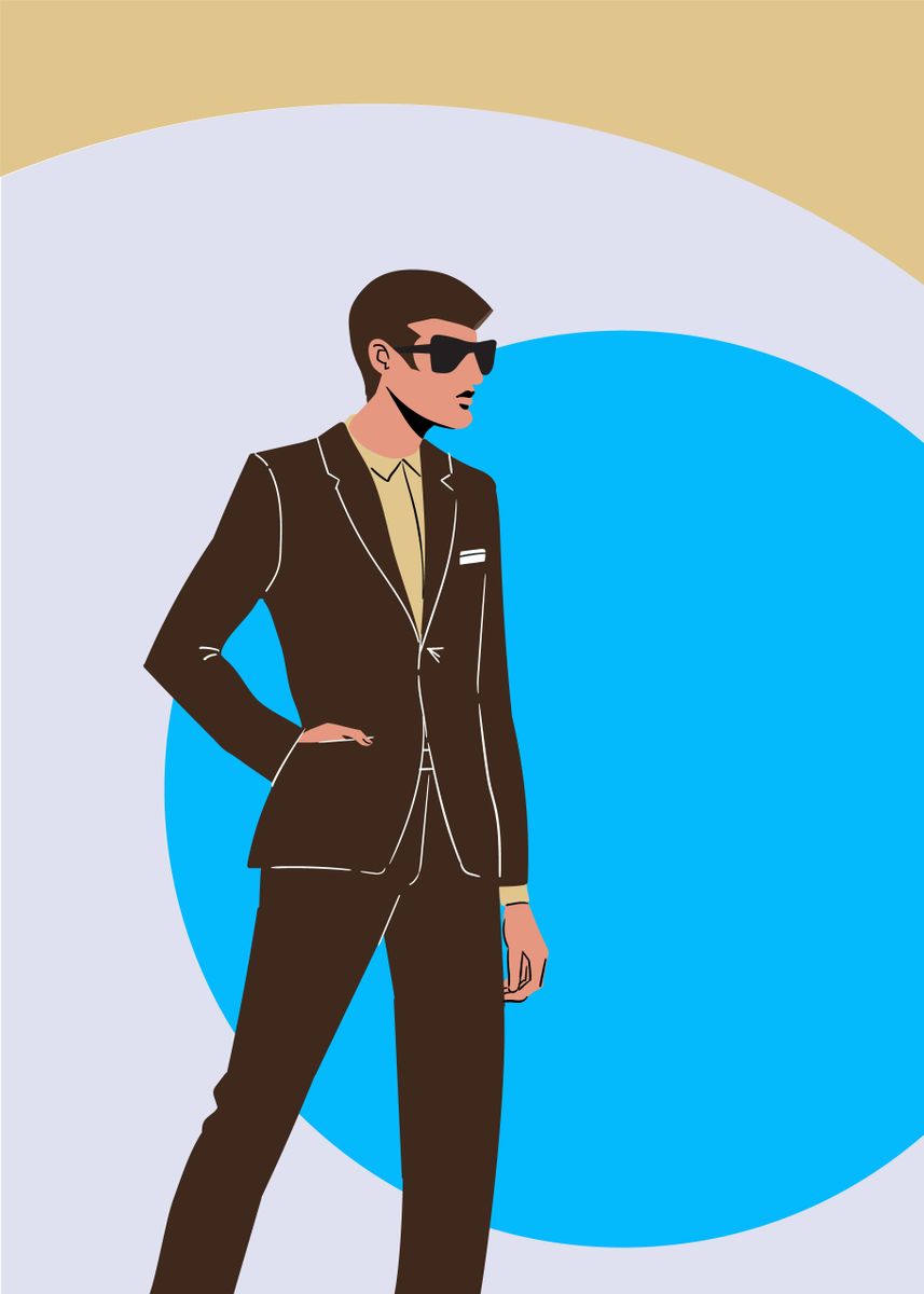 'Mens fashion' Poster by Andrew Turtsevych | Displate