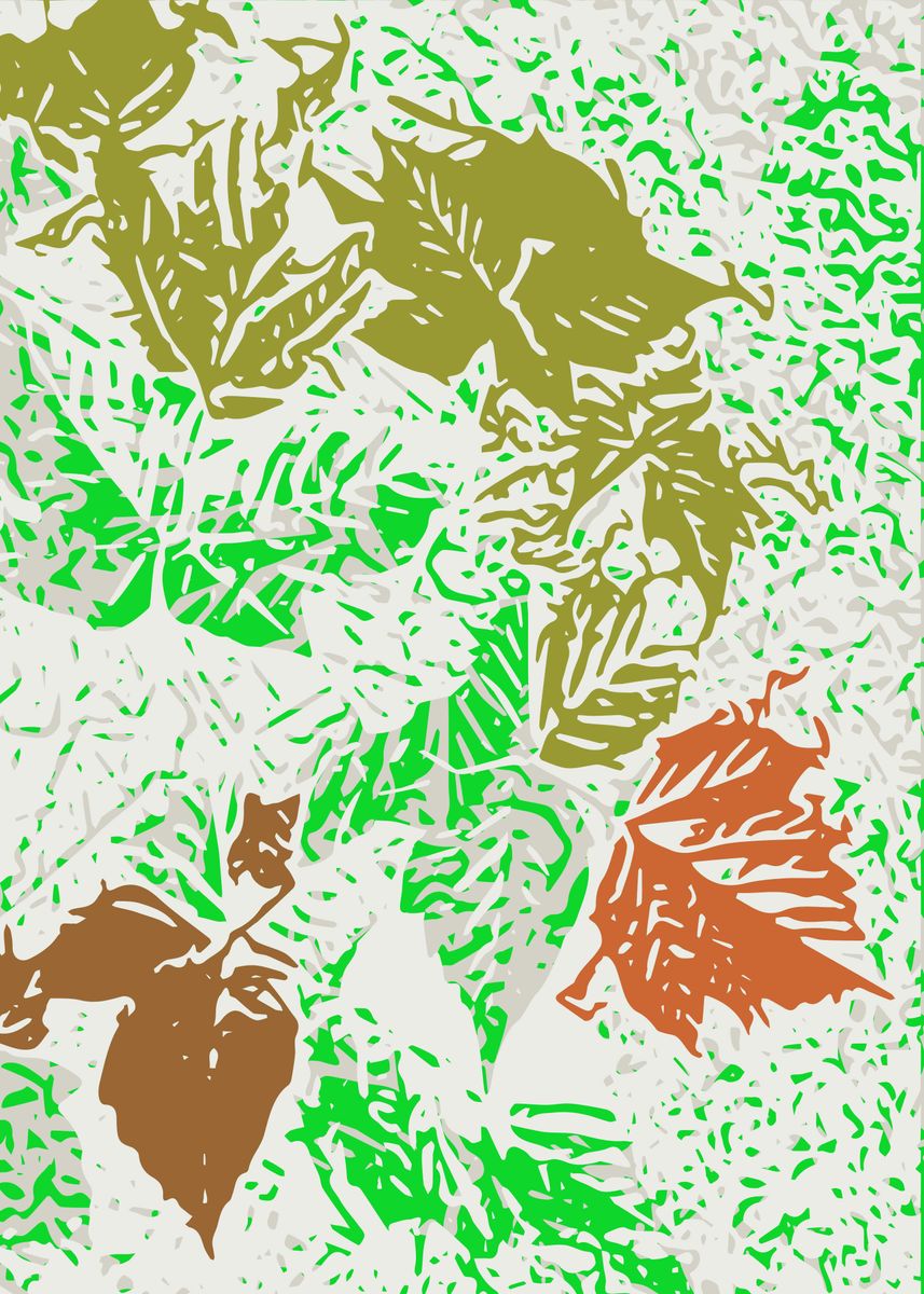 'Fall Leaves Turning' Poster, picture, metal print, paint by Sandra Dee ...