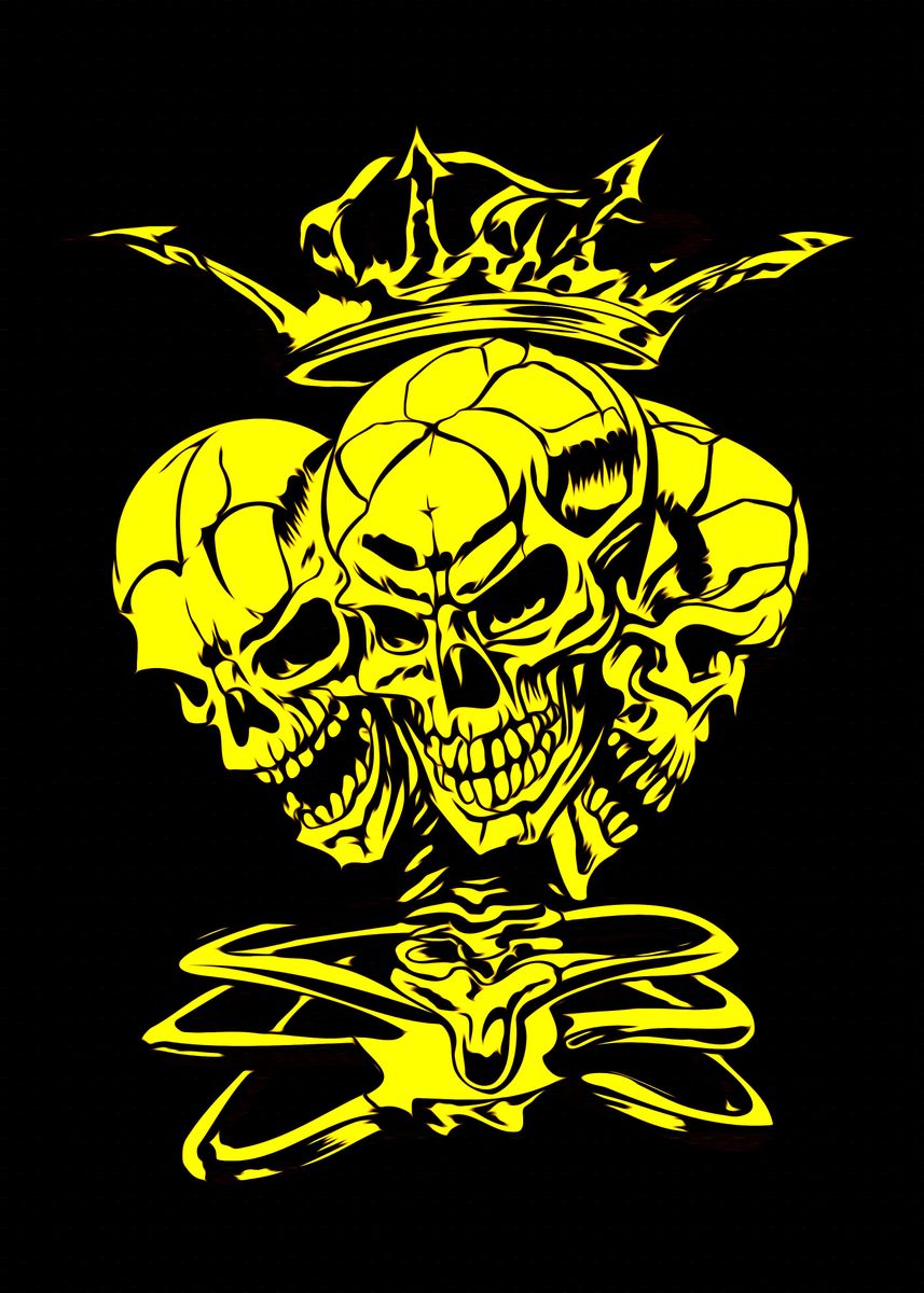 'Triple skull art' Poster, picture, metal print, paint by ANDRE MCKAY ...