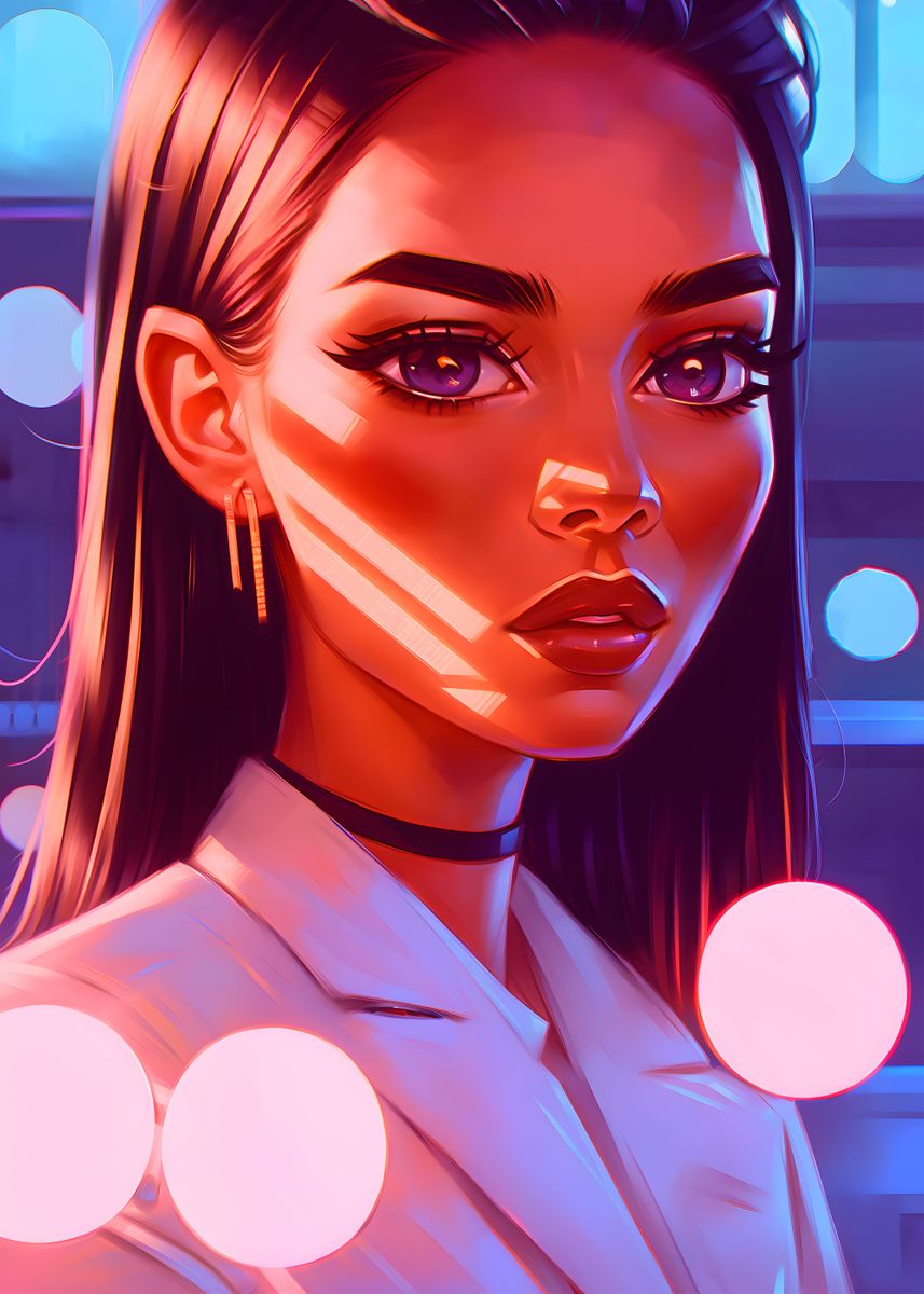 'Pretty Girl Portrait' Poster by Snecc Faraday | Displate