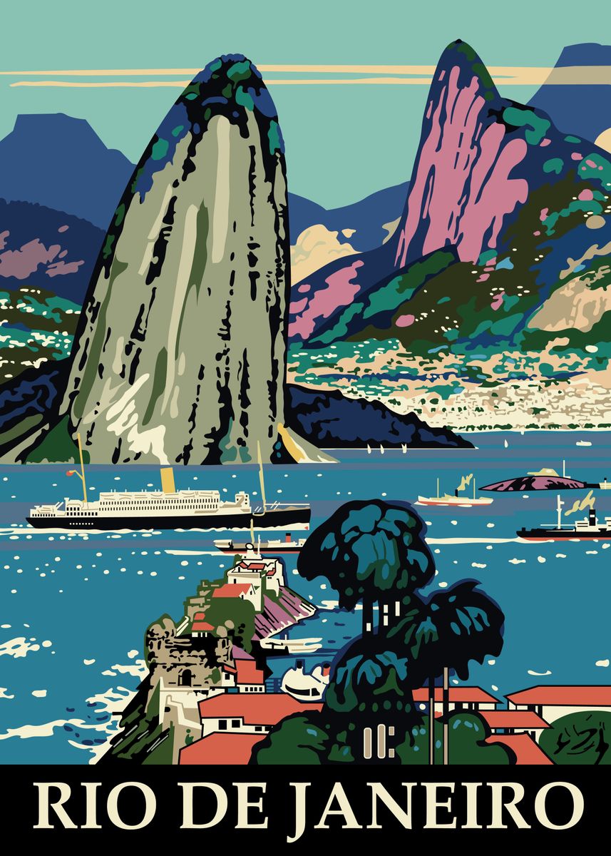'Rio de Janeiro' Poster, picture, metal print, paint by Long Shot ...