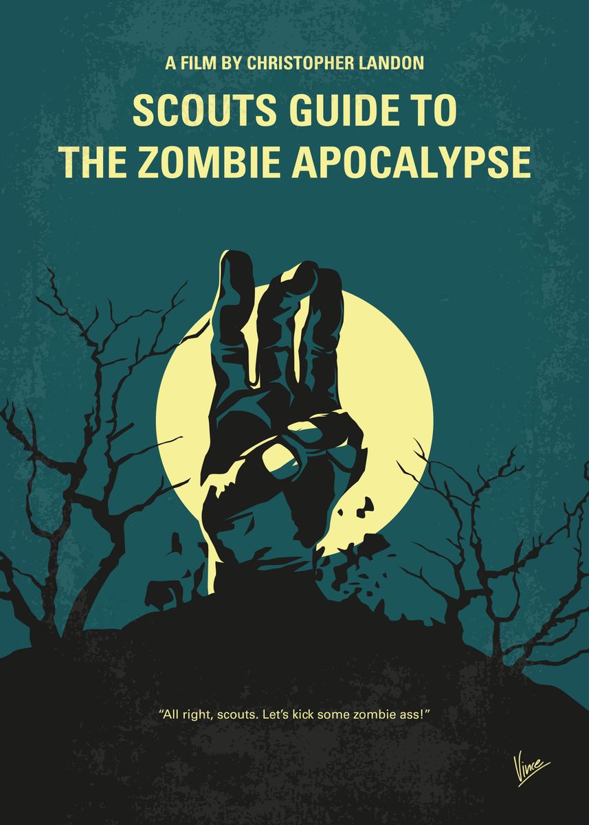 'No1231 scouts guide zombie' Poster, picture, metal print, paint by ...