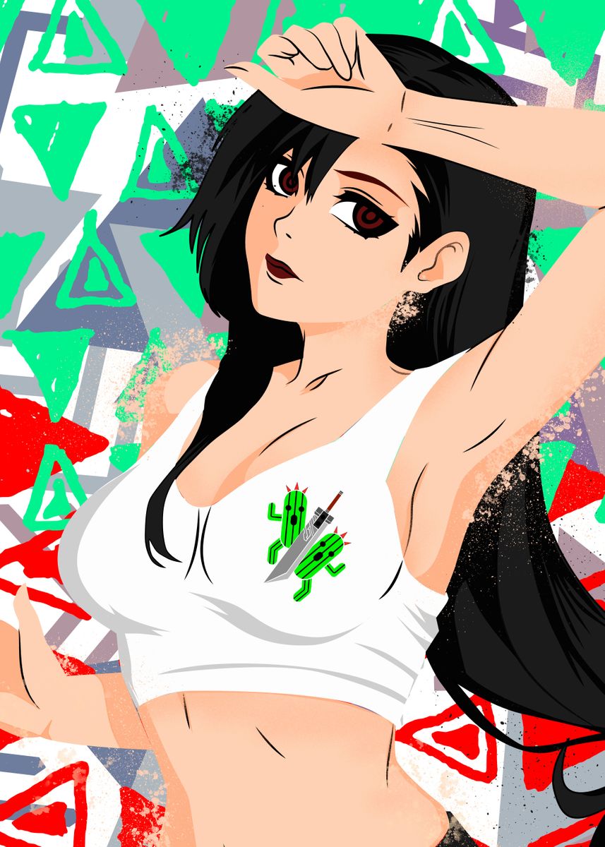 'cool abstract tifa lockhar' Poster, picture, metal print, paint by best art moshper | Displate