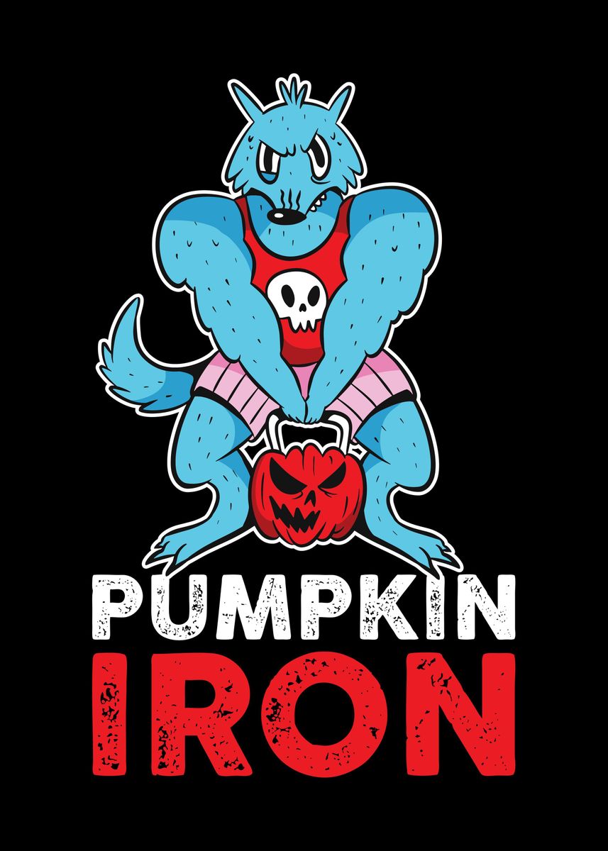 'Pumpkin Iron' Poster, picture, metal print, paint by CatRobot | Displate