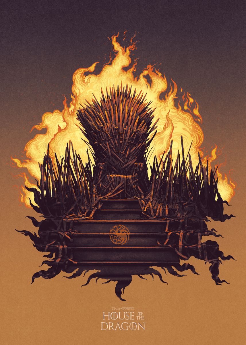 'The Iron Throne' Poster, picture, metal print, paint by House of the ...