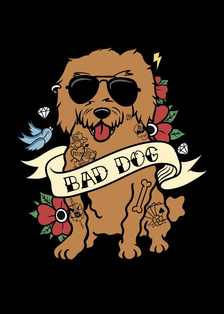 'Goldendoodle Bad Dog ' Poster by PetPrints | Displate