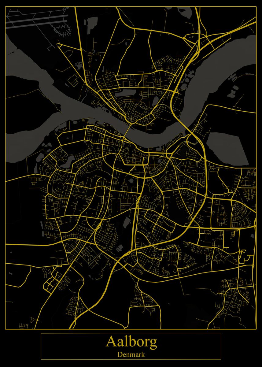 'Aalborg Denmark' Poster by Zake Yonkou | Displate