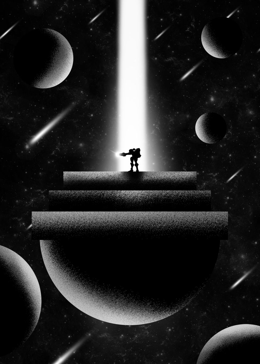 'Metroid game' Poster, picture, metal print, paint by Ray Diaz | Displate