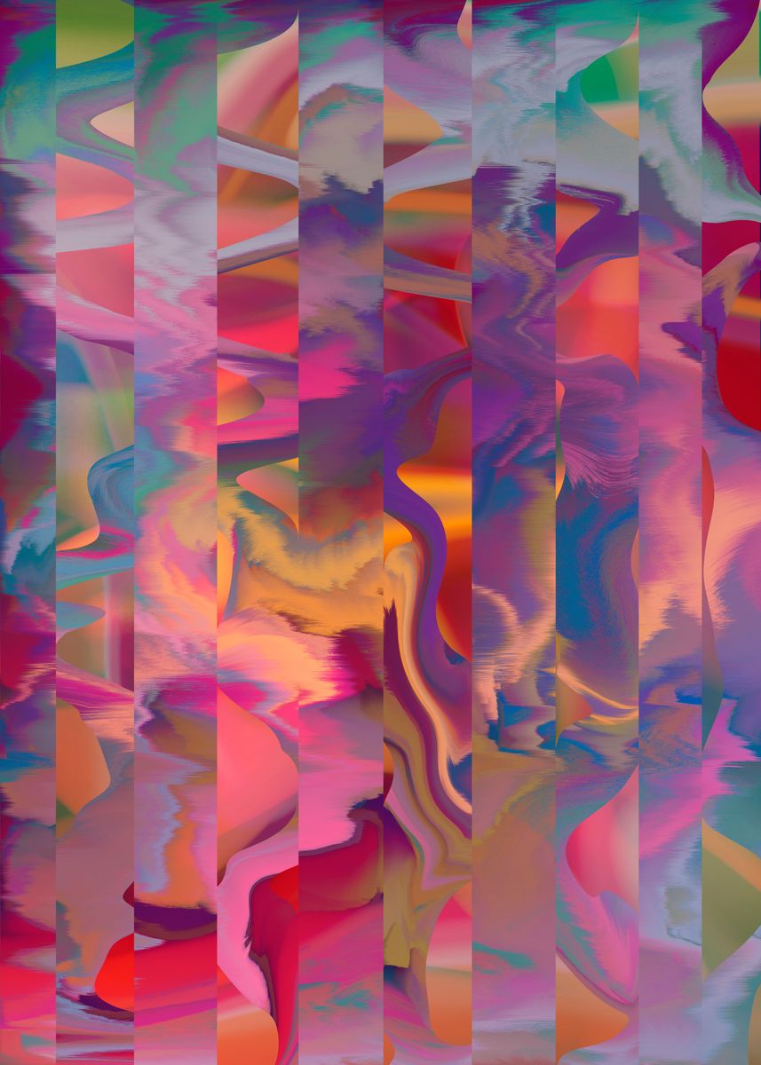 'Abstract digital painting' Poster, picture, metal print, paint by ...