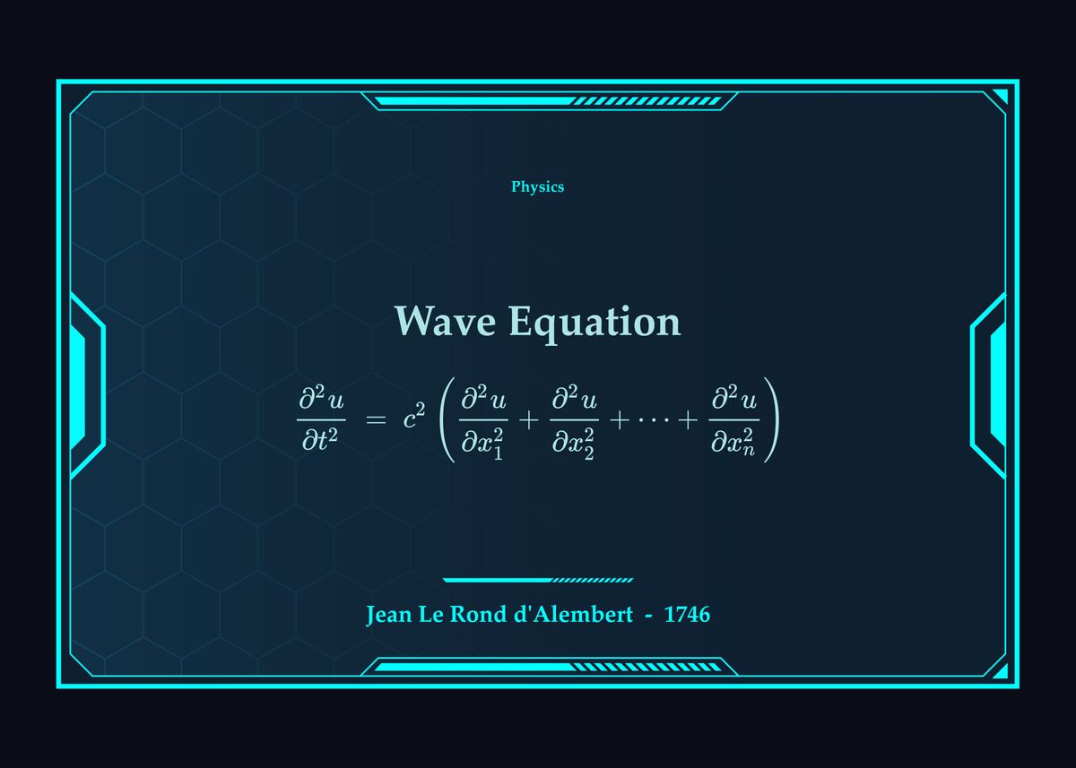 'Wave Equation' Poster by Science Design | Displate