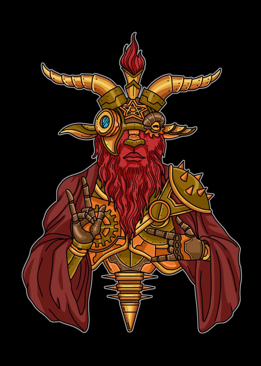 'Baphomet Gift Satanism' Poster by PangolinArts | Displate