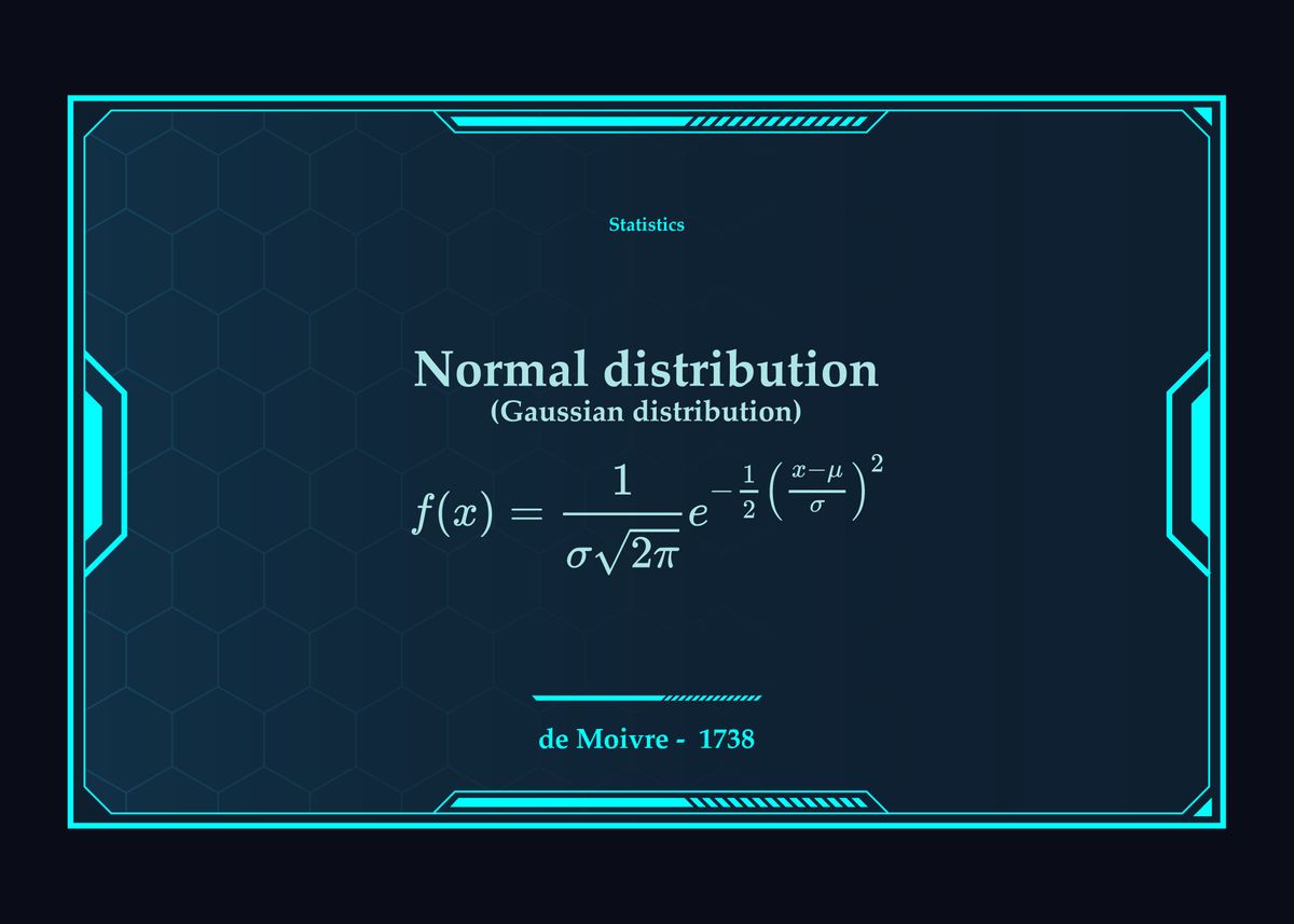 'Normal distribution ' Poster by Science Design | Displate