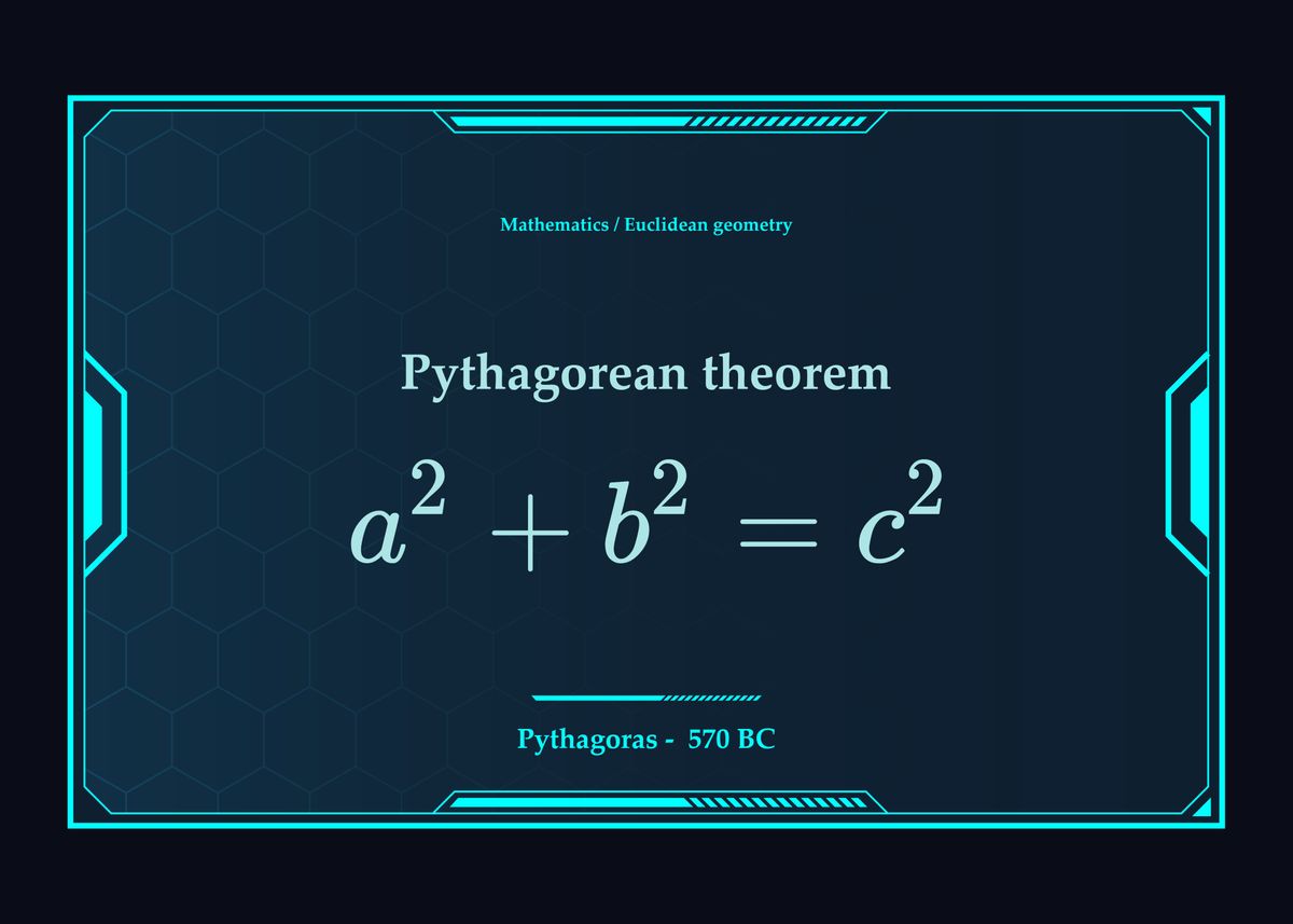 'The Pythagorean theorem' Poster by Science Design | Displate