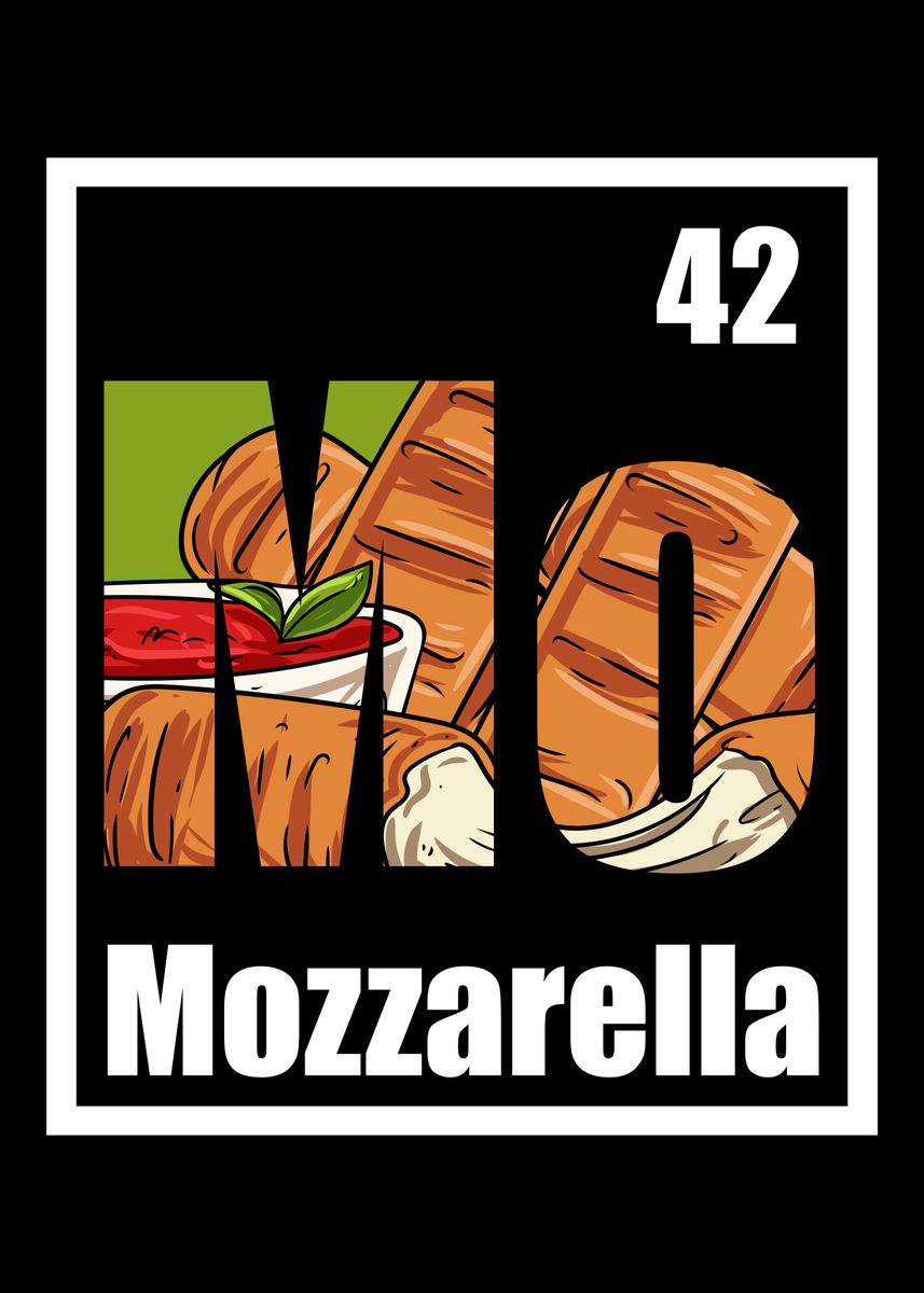 'Mozzarella Sticks' Poster, picture, metal print, paint by Hexor | Displate