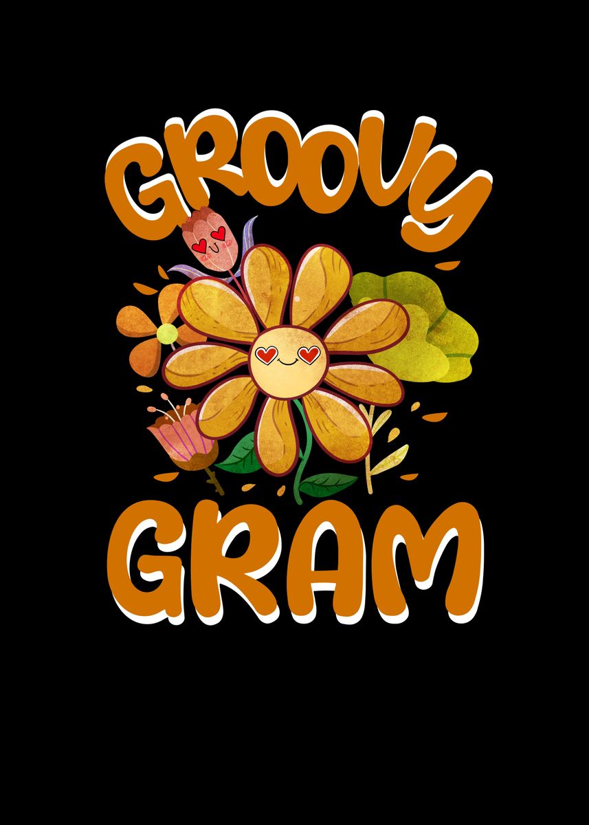'Groovy Gram Family' Poster, picture, metal print, paint by ...