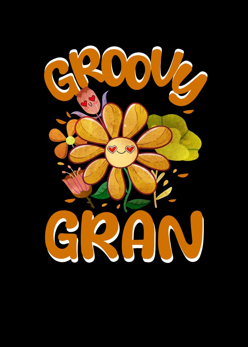 'Groovy Gran Family' Poster, picture, metal print, paint by ...