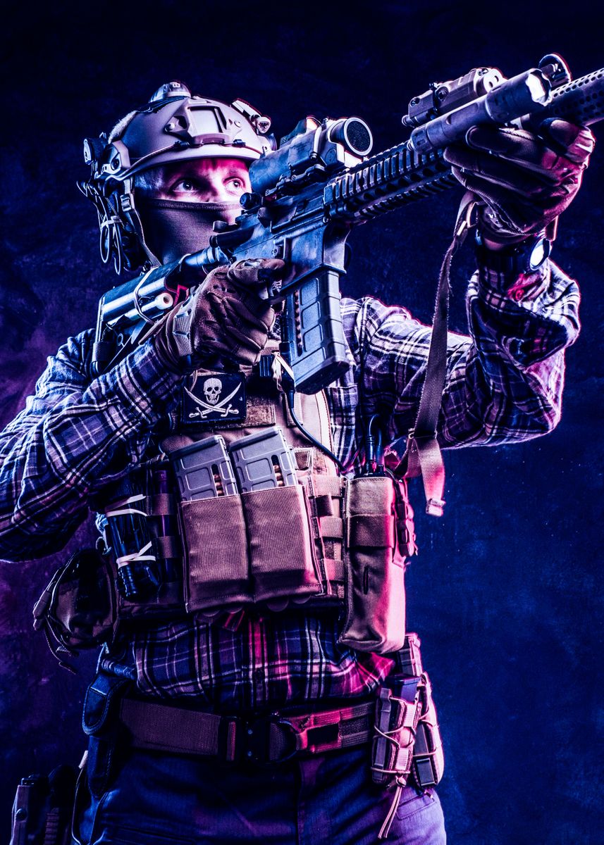 'Military' Poster, picture, metal print, paint by PosterSuite | Displate