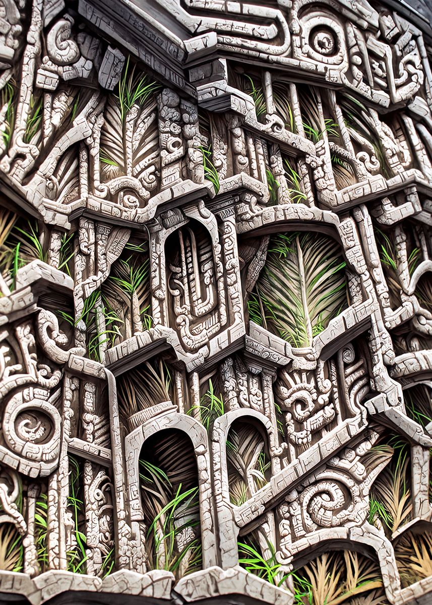 'Forgotten Temple 2' Poster, picture, metal print, paint by Machine ...