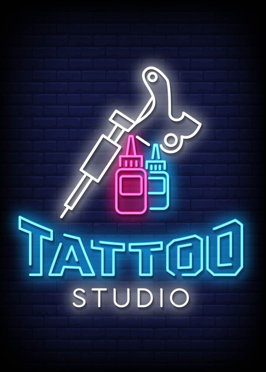 'Tattoo Studio' Poster by CANON ROCK | Displate