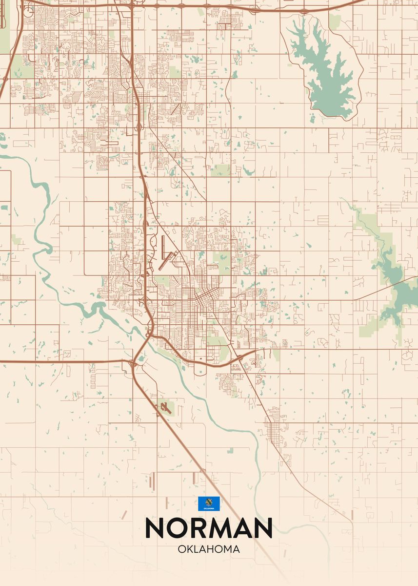'Norman OK' Poster, picture, metal print, paint by IMR Designs | Displate