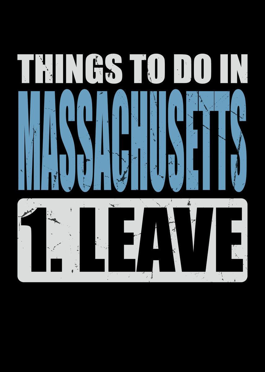 'Massachusetts Meme' Poster by schmugo | Displate