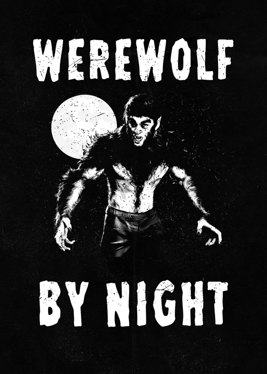 'Werewolf by Night b&w' Poster, picture, metal print, paint by Marvel ...
