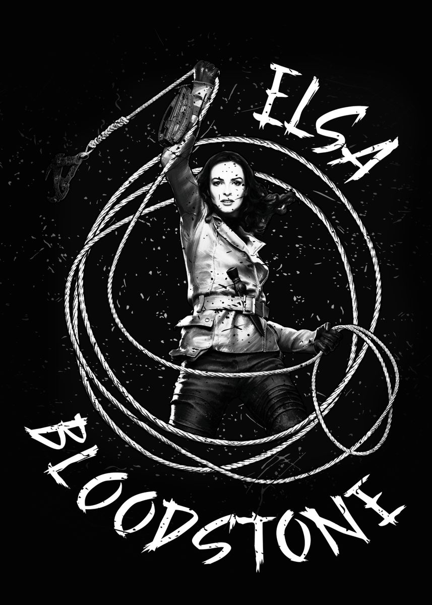 'Elsa black&white' Poster, picture, metal print, paint by Marvel | Displate