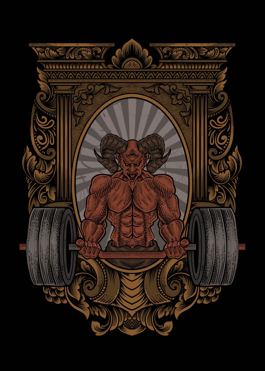 'Devil Gym' Poster by wan studio 50 | Displate