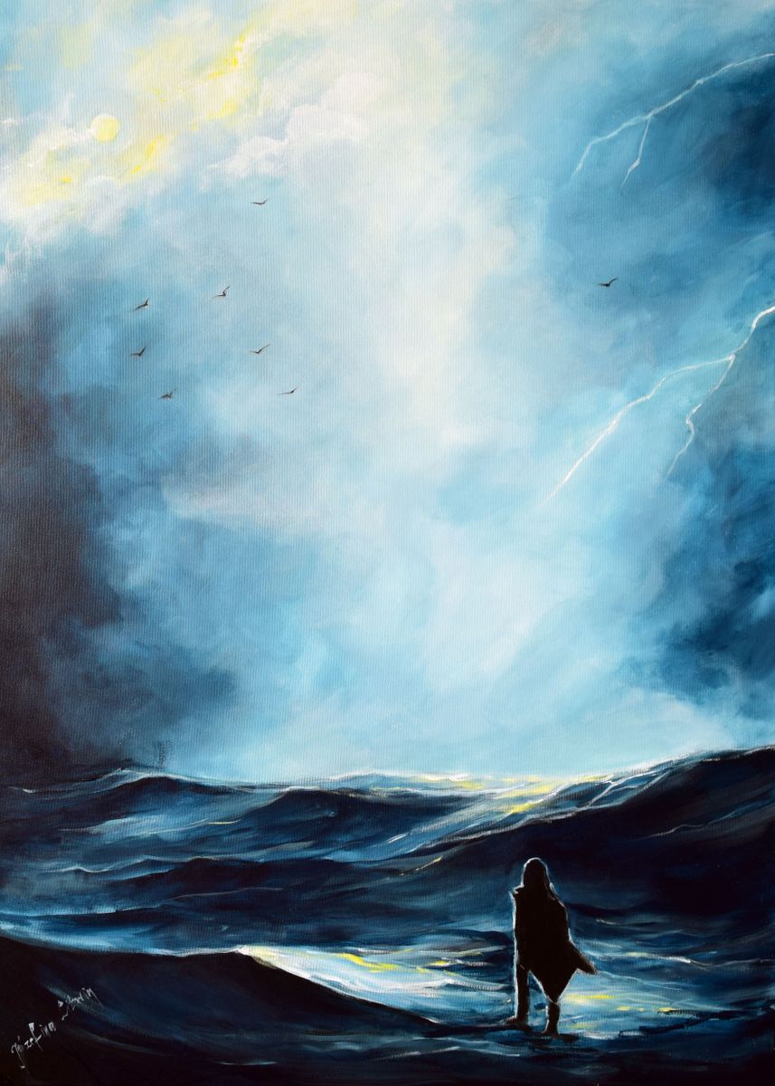 'By the sea painting ' Poster, picture, metal print, paint by Jozefina ...