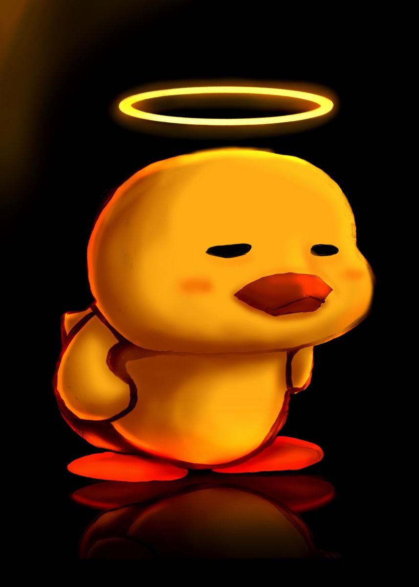 'bored duck' Poster, picture, metal print, paint by erma wati | Displate