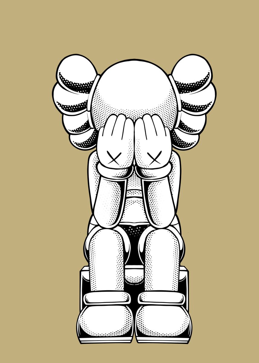 'kaws ' Poster, picture, metal print, paint by Boon Edgar | Displate