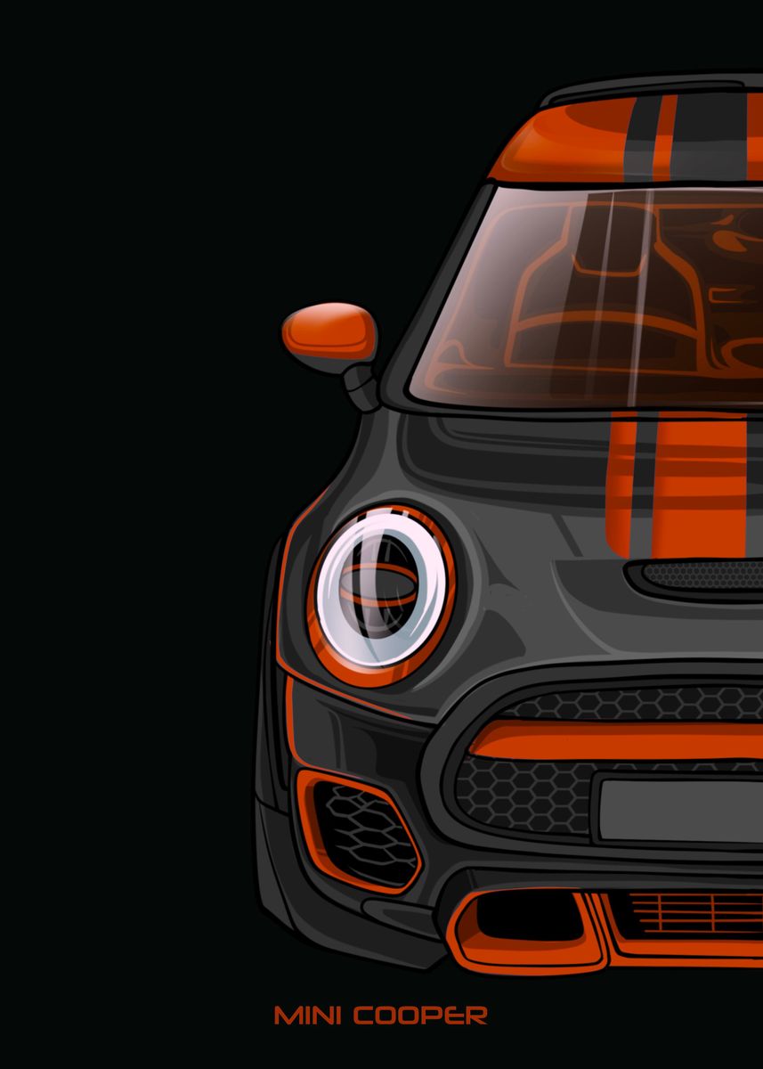 'mini cooper' Poster, picture, metal print, paint by sinnois | Displate