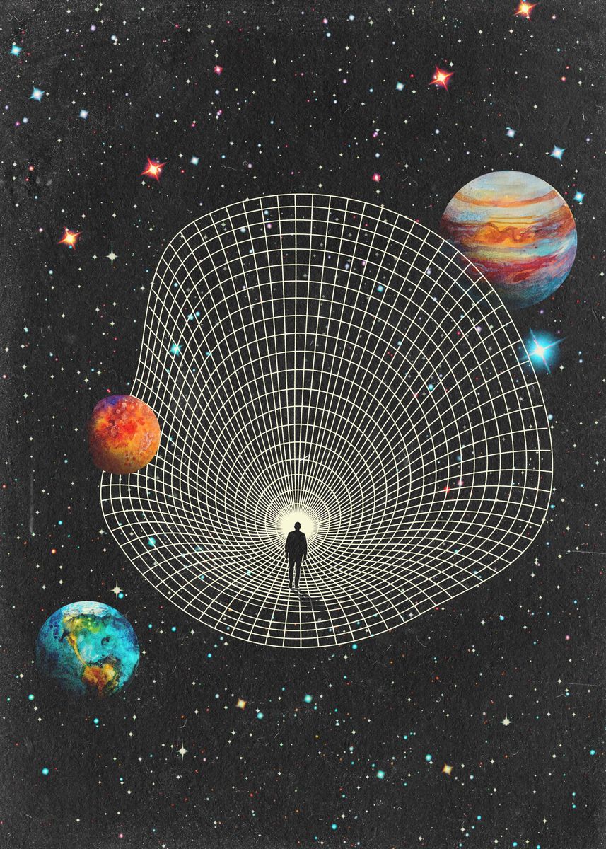 'Abstract Space Portal' Poster, picture, metal print, paint by Nibera ...