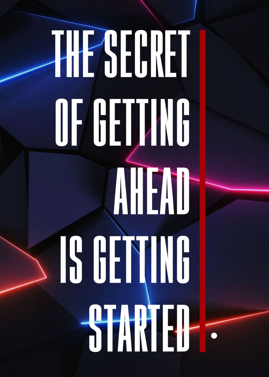 'motivational quote textart' Poster, picture, metal print, paint by ...