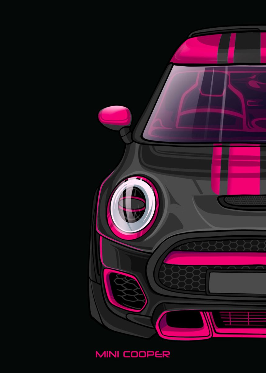 'mini cooper' Poster, picture, metal print, paint by sinnois | Displate