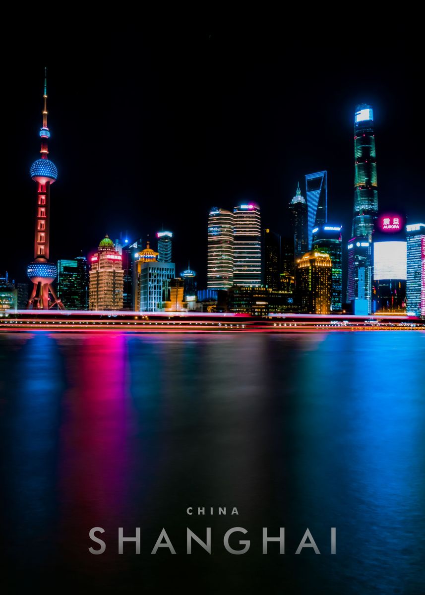 'Shanghai China' Poster, picture, metal print, paint by Merah Djoeang ...