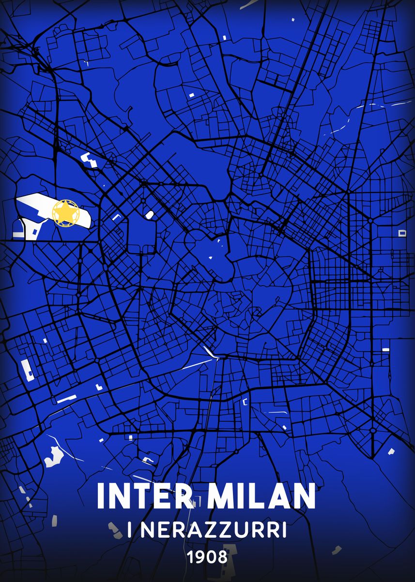 'Inter Milan' Poster by Yates Madeline | Displate