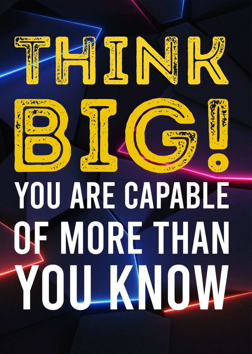 'inspiration text art' Poster, picture, metal print, paint by Limited ...